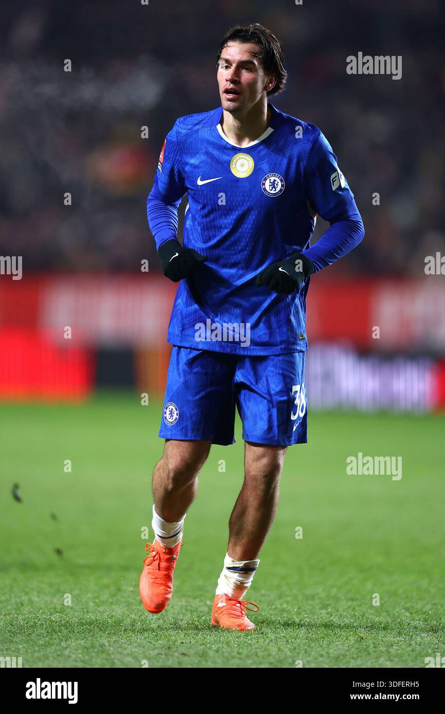 London, England, 10th January 2026. Marc Guiu of Chelsea during the ...