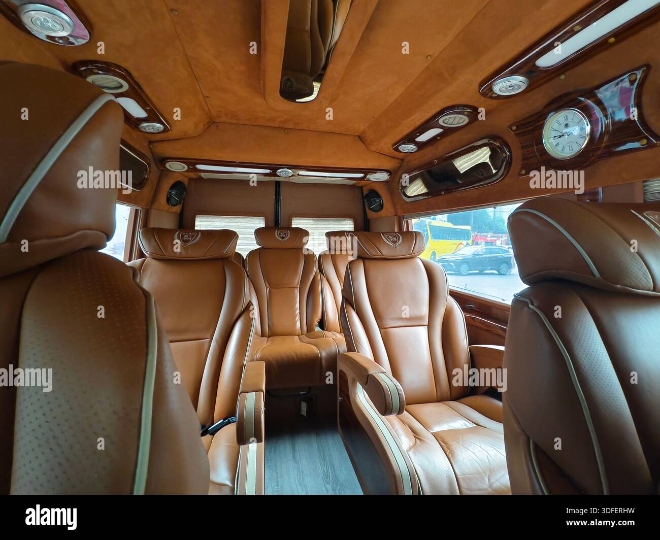 Hanoi, Vietnam - December 22,2025 : the interior of a luxury limousine ...