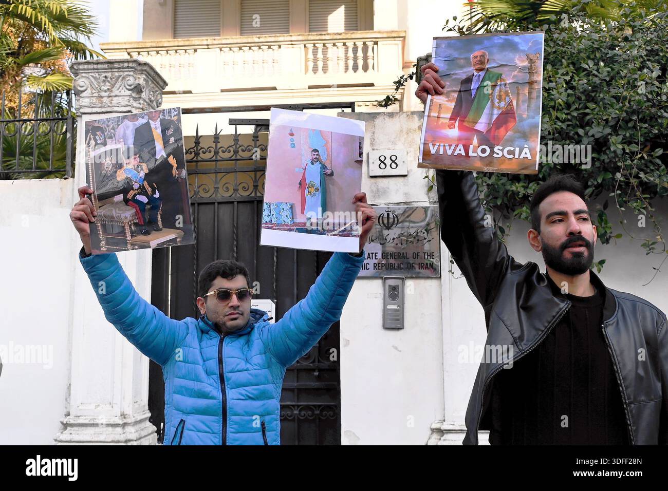 Milan, Demonstration against the Iranian government in front of the ...