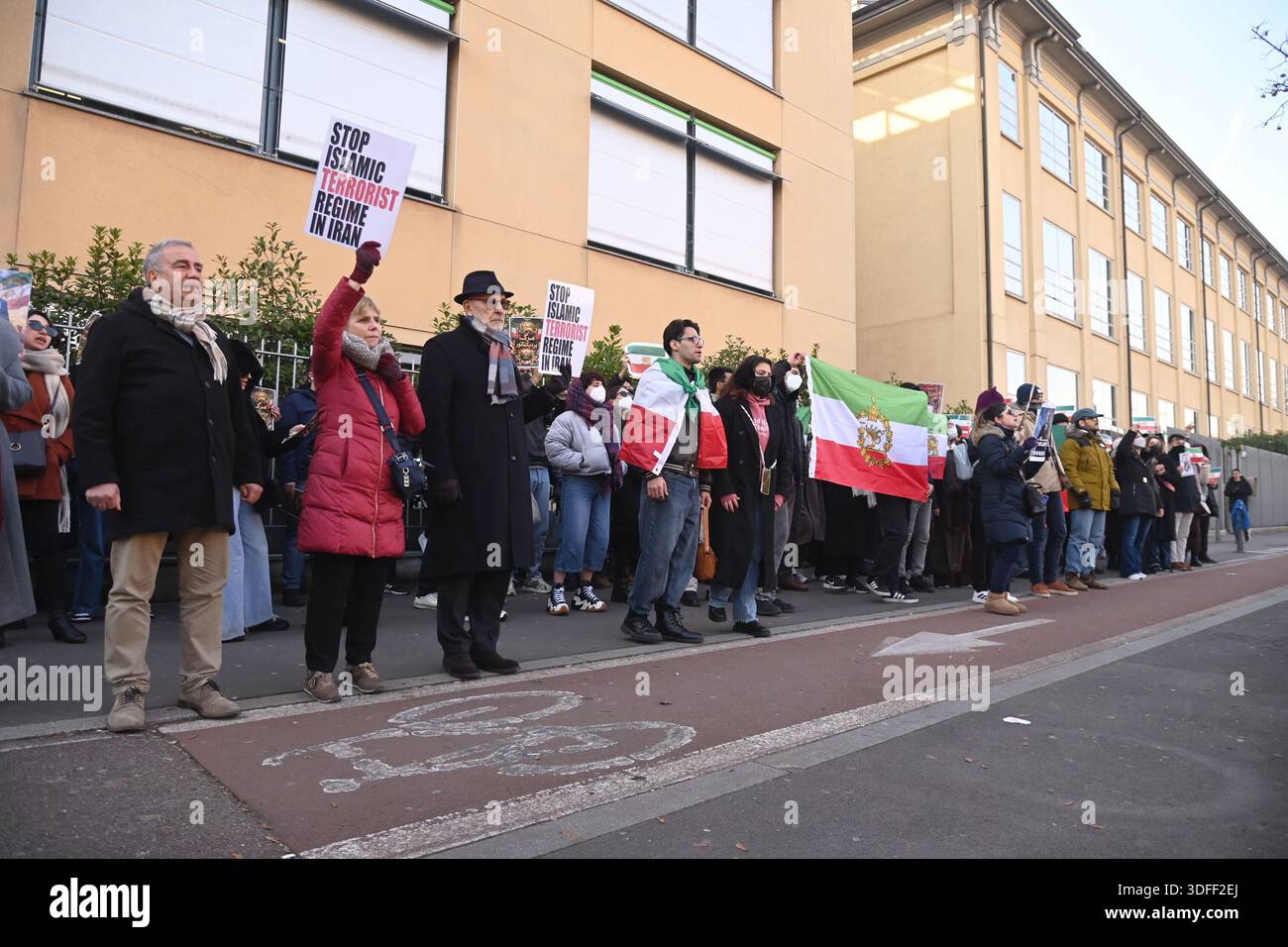 Milan, Demonstration against the Iranian government in front of the ...