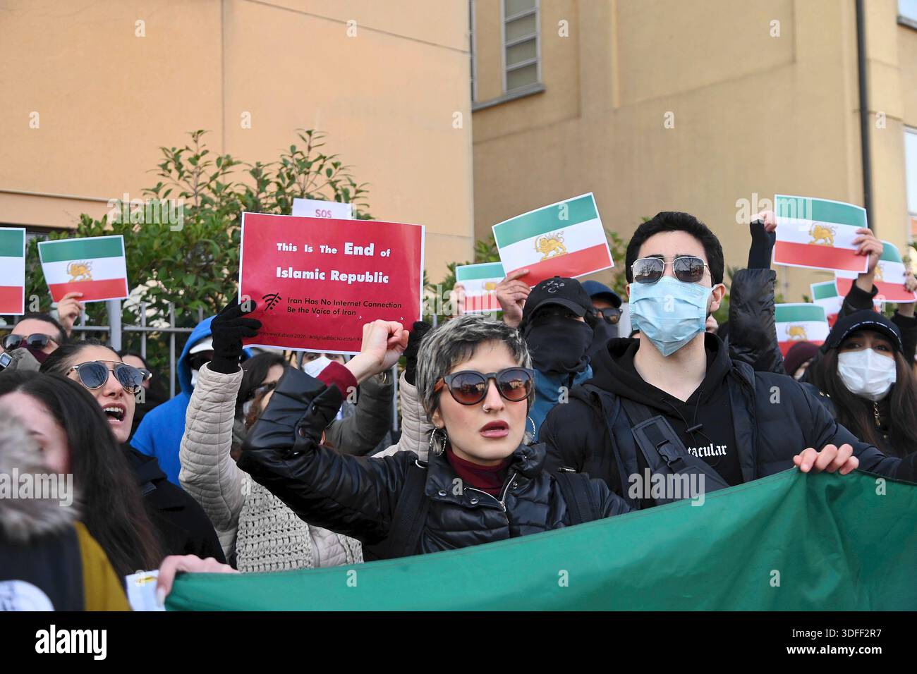 Milan, Demonstration against the Iranian government in front of the ...