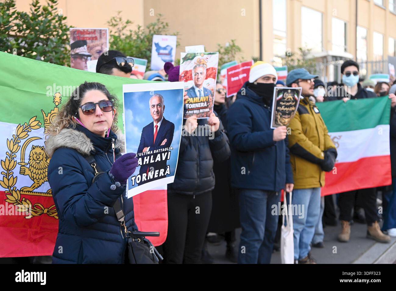 Milan, Demonstration against the Iranian government in front of the ...
