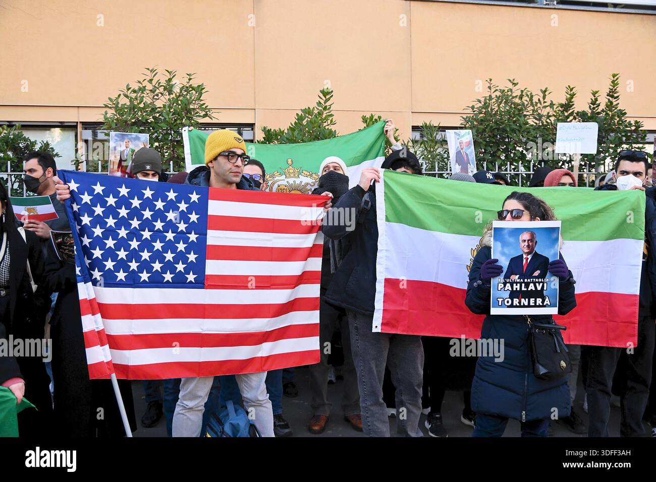 Milan, Demonstration against the Iranian government in front of the ...