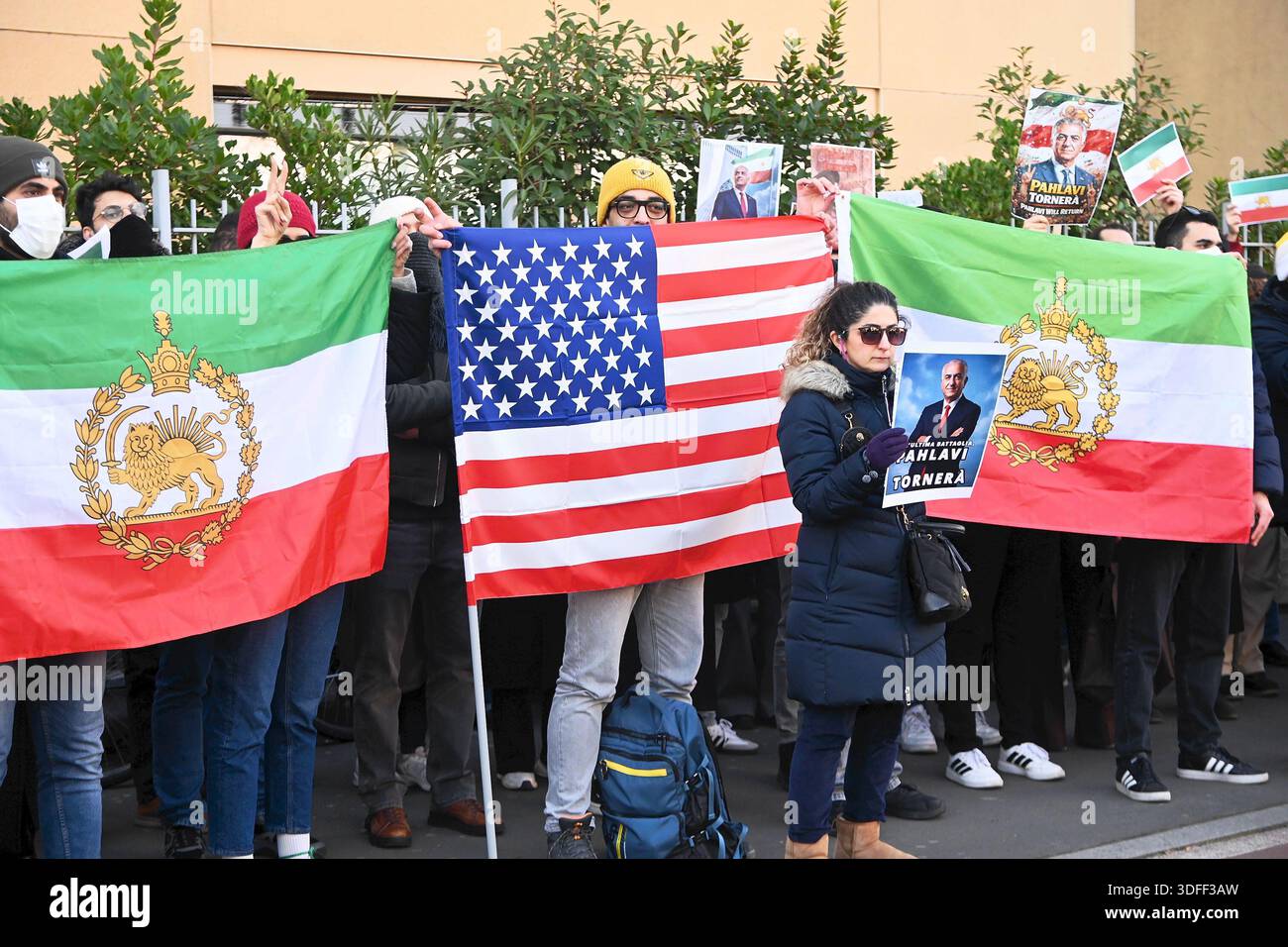Milan, Demonstration against the Iranian government in front of the ...