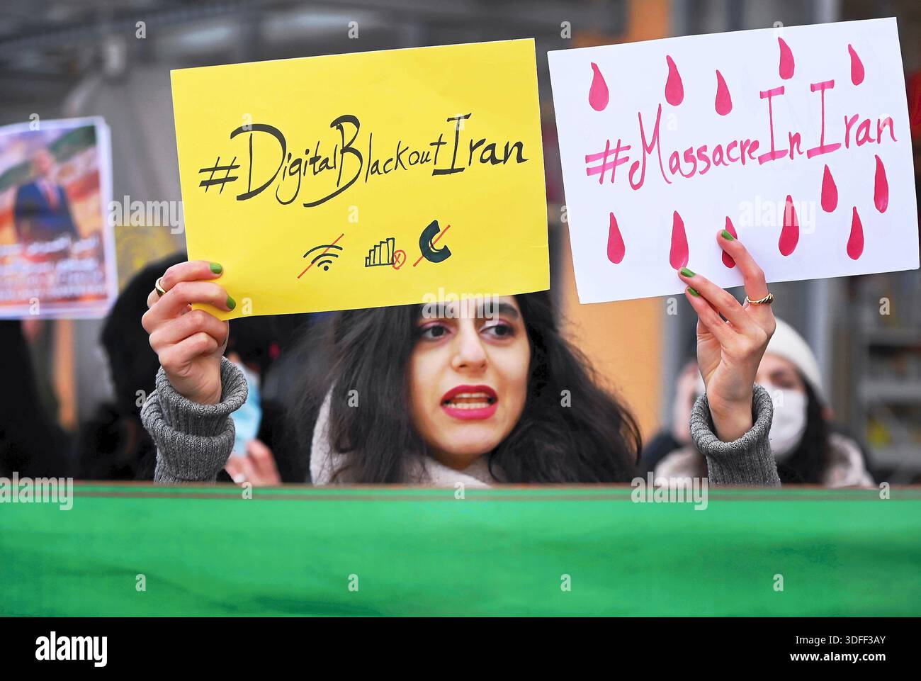 Milan, Demonstration against the Iranian government in front of the ...