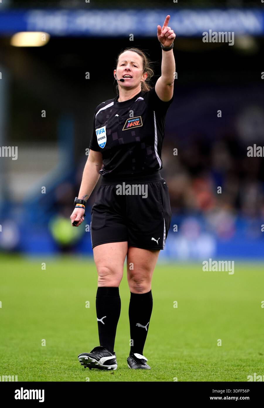 Referee Stacey Pearson during the Barclays Women's Super League match ...