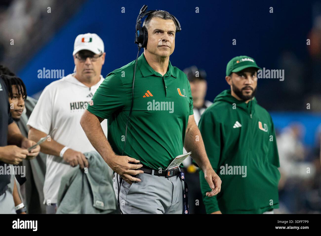 GLENDALE, AZ - JANUARY 08: Head Coach Mario Cristobal of the Miami ...