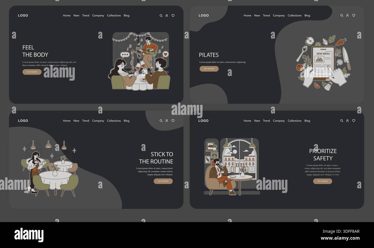 Lifestyle social dining Stock Vector Images - Alamy