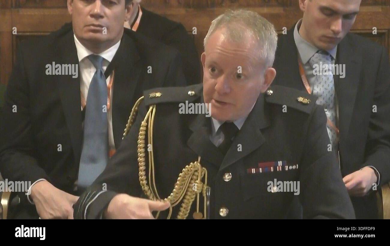Screen grab of Air Chief Marshal Sir Richard Knighton, Chief of the ...