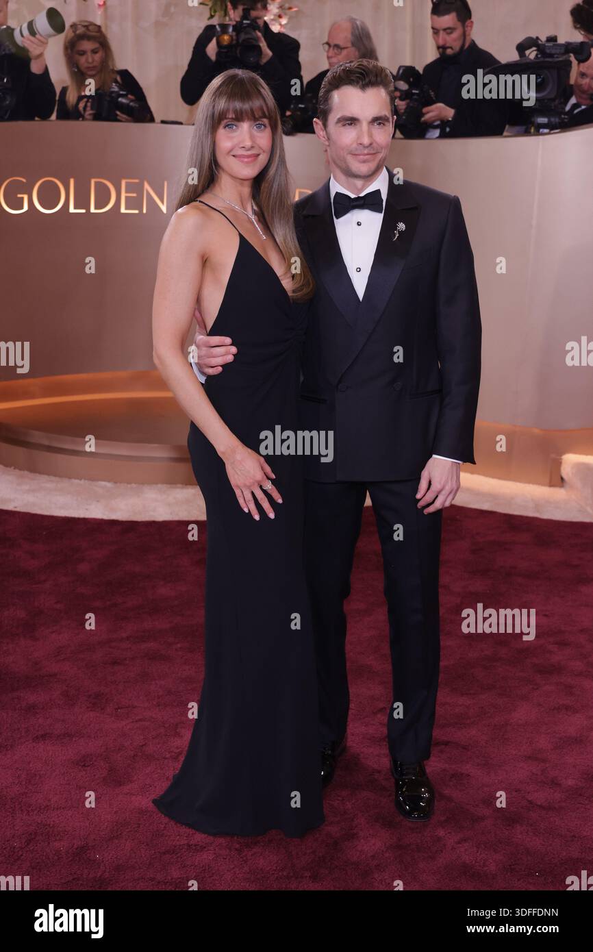 Allison Brie and Dave Franco attend the 83rd annual Golden Globe Awards ...