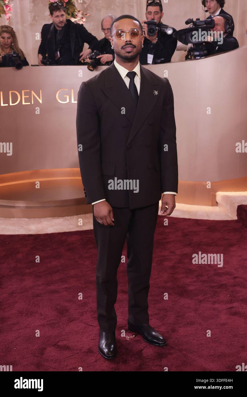 Michael B. Jordan attends the 83rd annual Golden Globe Awards at The ...