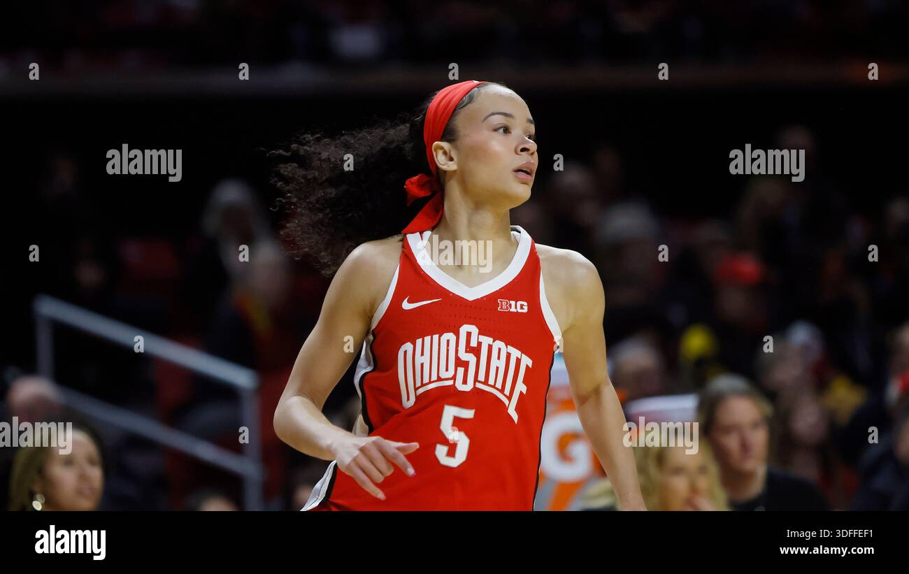 Ohio State guard Ava Watson (5) in action during an NCAA basketball ...