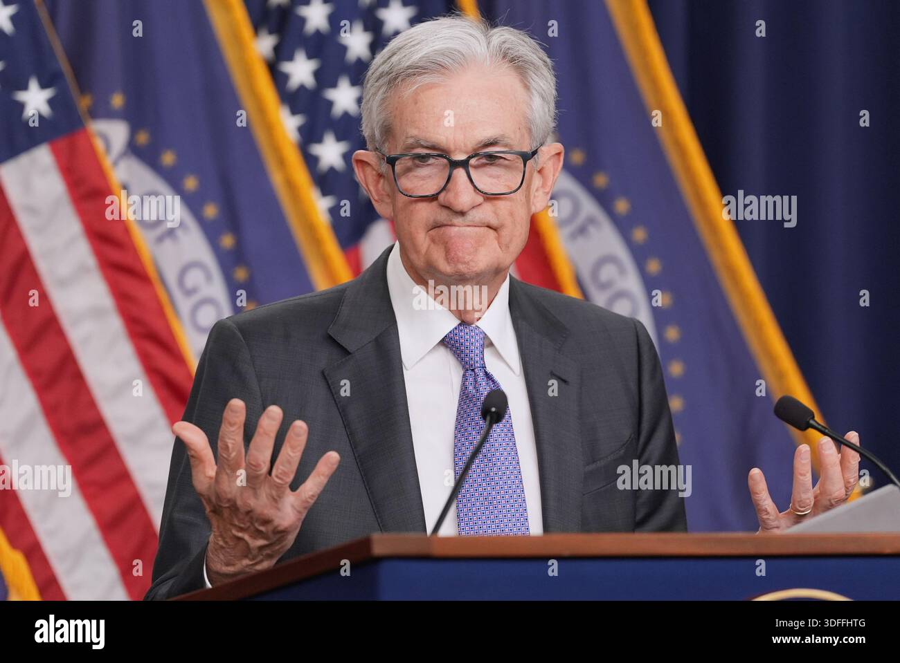 FILE - Federal Reserve Chair Jerome Powell speaks at the Federal ...