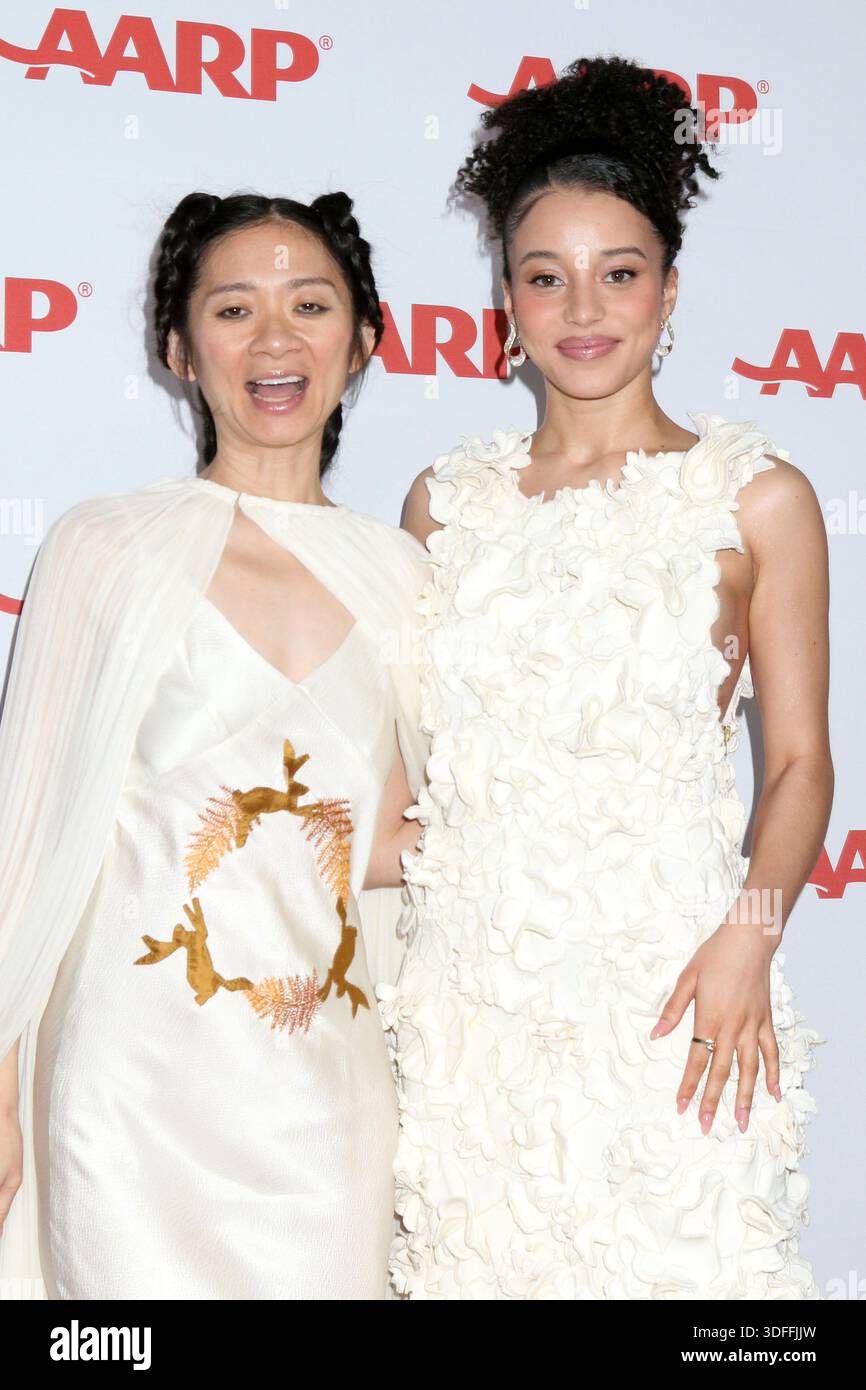 LOS ANGELES - JAN 10: Chloe Zhao, Chase Infiniti at the 24th AARP ...