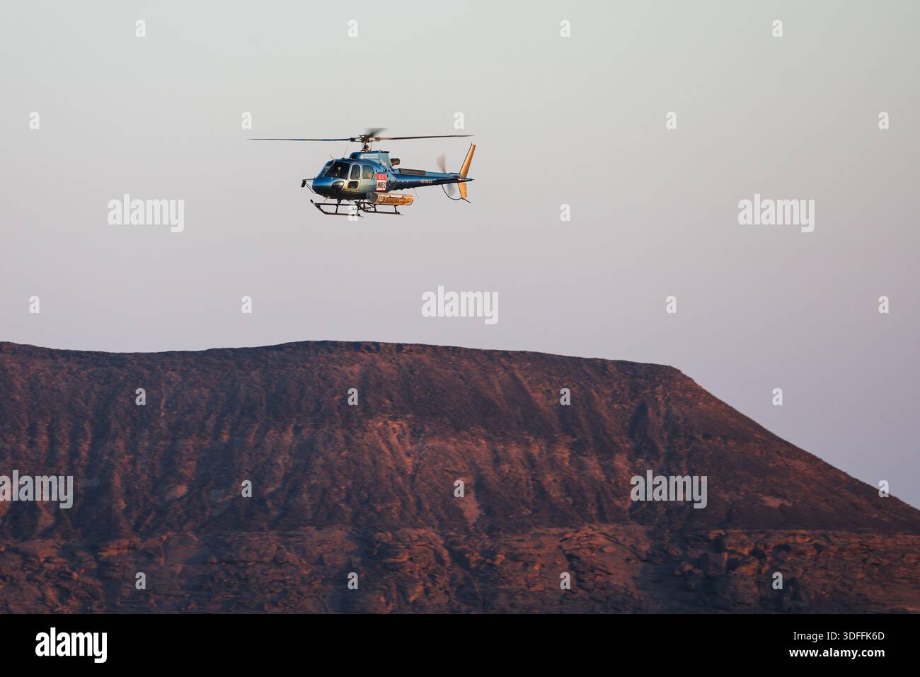 helicopter Mike, landscape, paysage during the Stage 8 of the Dakar ...