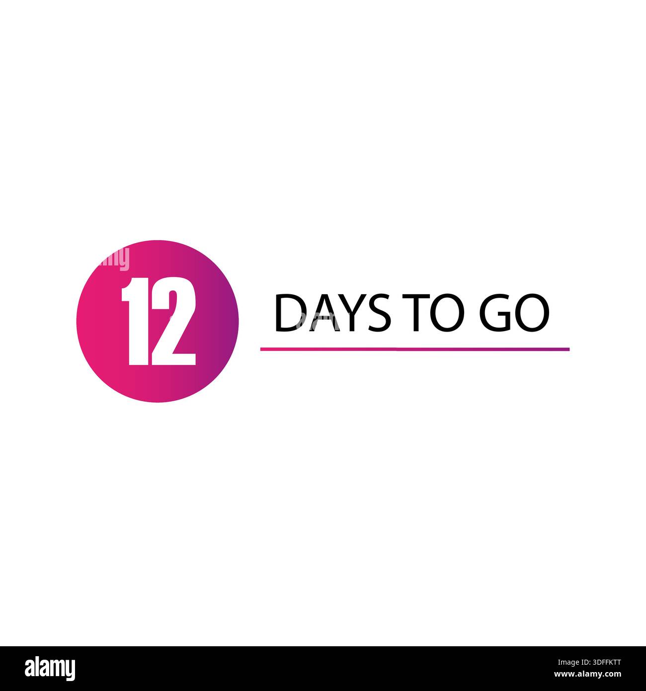 Organizational identification countdown. Chronological twelve Vector ...