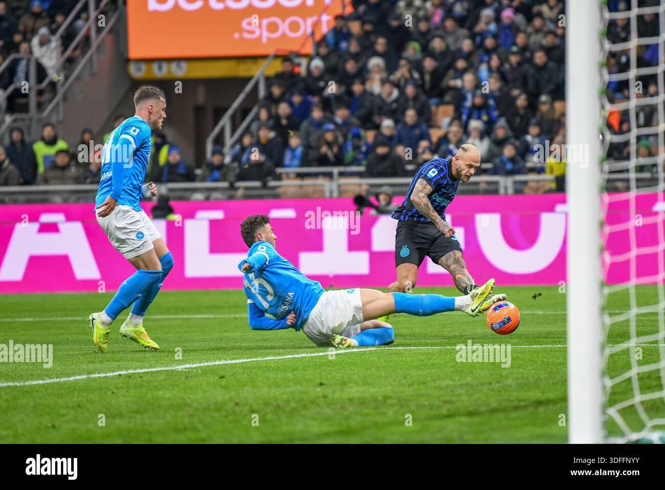 Milano, Italy. 11th, January 2026. Federico Dimarco (32) of Inter ...