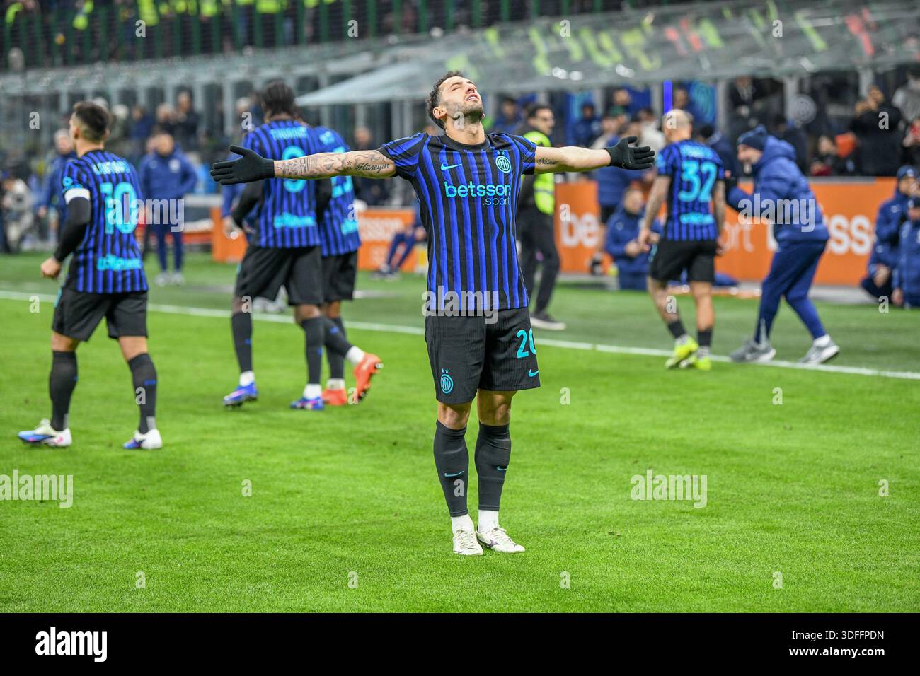 Milano, Italy. 11th, January 2026. Hakan Calhanoglu (20) of Inter ...