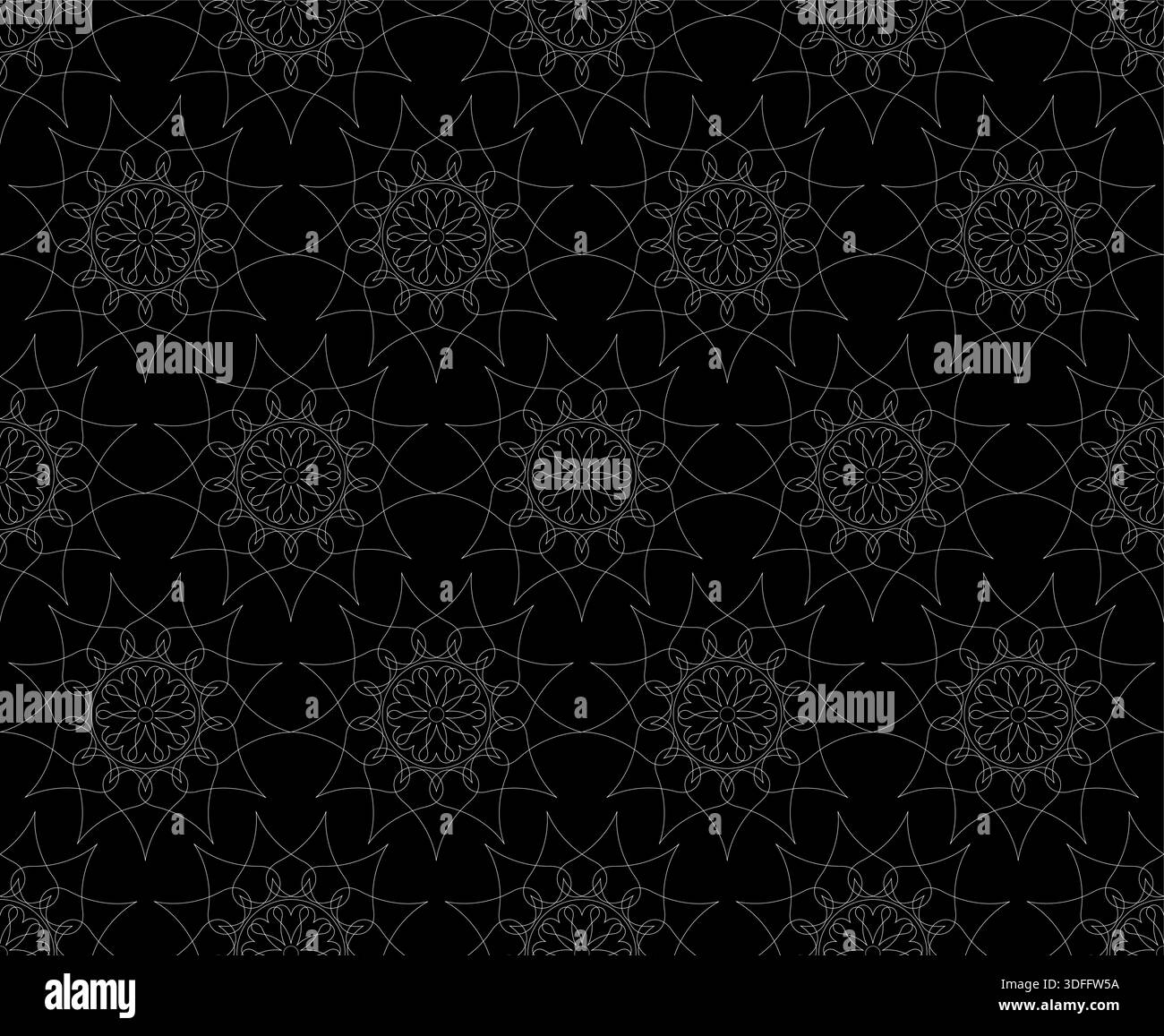 Paisley pattern on black Black and White Stock Photos & Images - Alamy