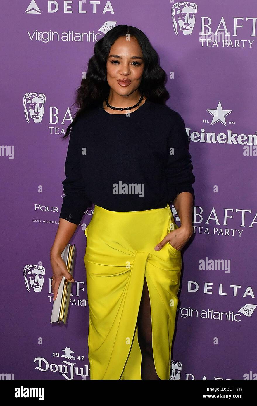 Tessa Thompson attends the 2026 BAFTA Tea Party at Four Seasons Hotel ...