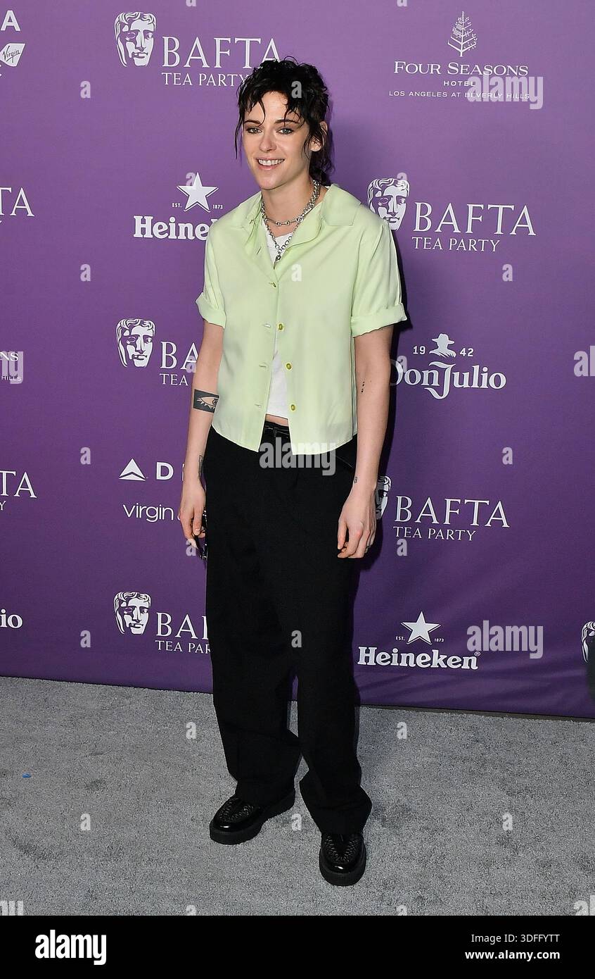 Kristen Stewart attends the 2026 BAFTA Tea Party at Four Seasons Hotel ...