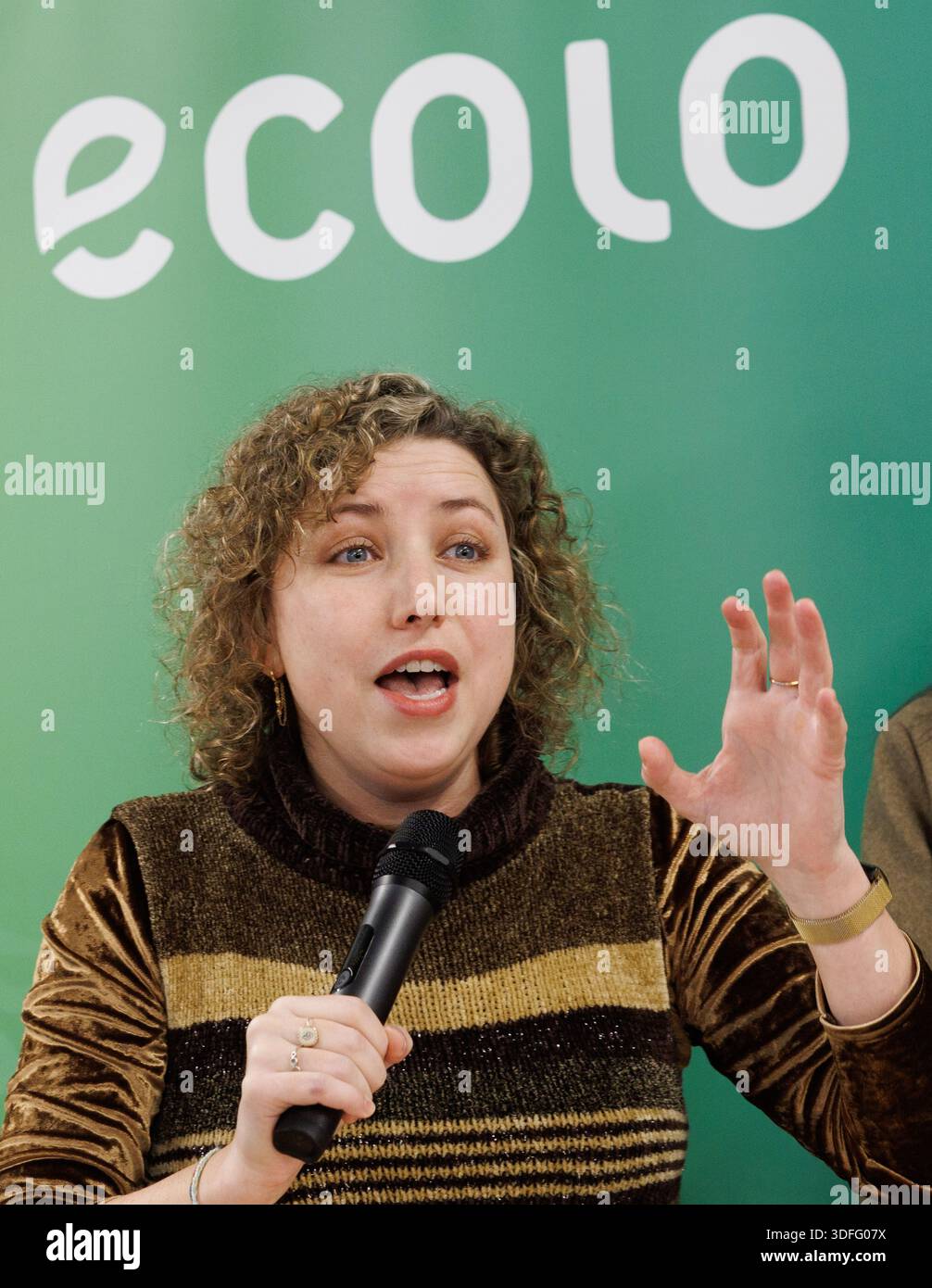 Ecolo's Sarah Schlitz pictured during the new year's reception of ...