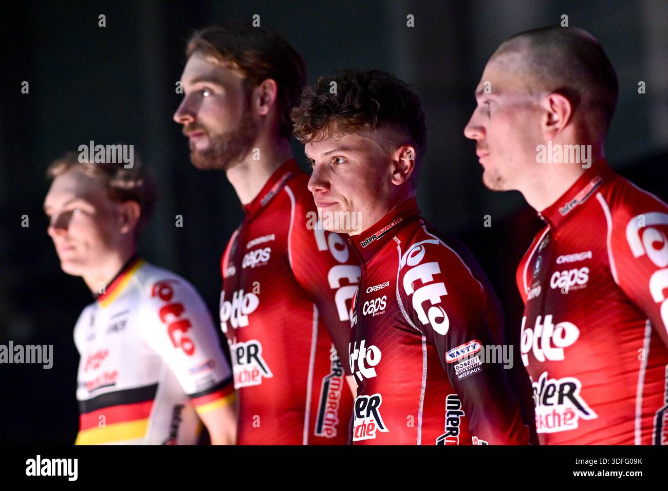 Belgian Lennert Van Eetvelt pictured during the team presentation of ...