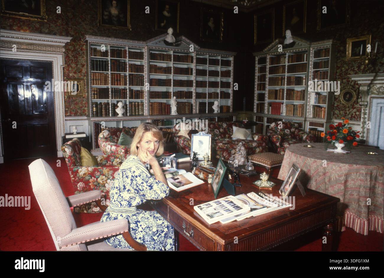 Lady Penelope Cobham at Hagley Hall 1989 Stock Photo - Alamy