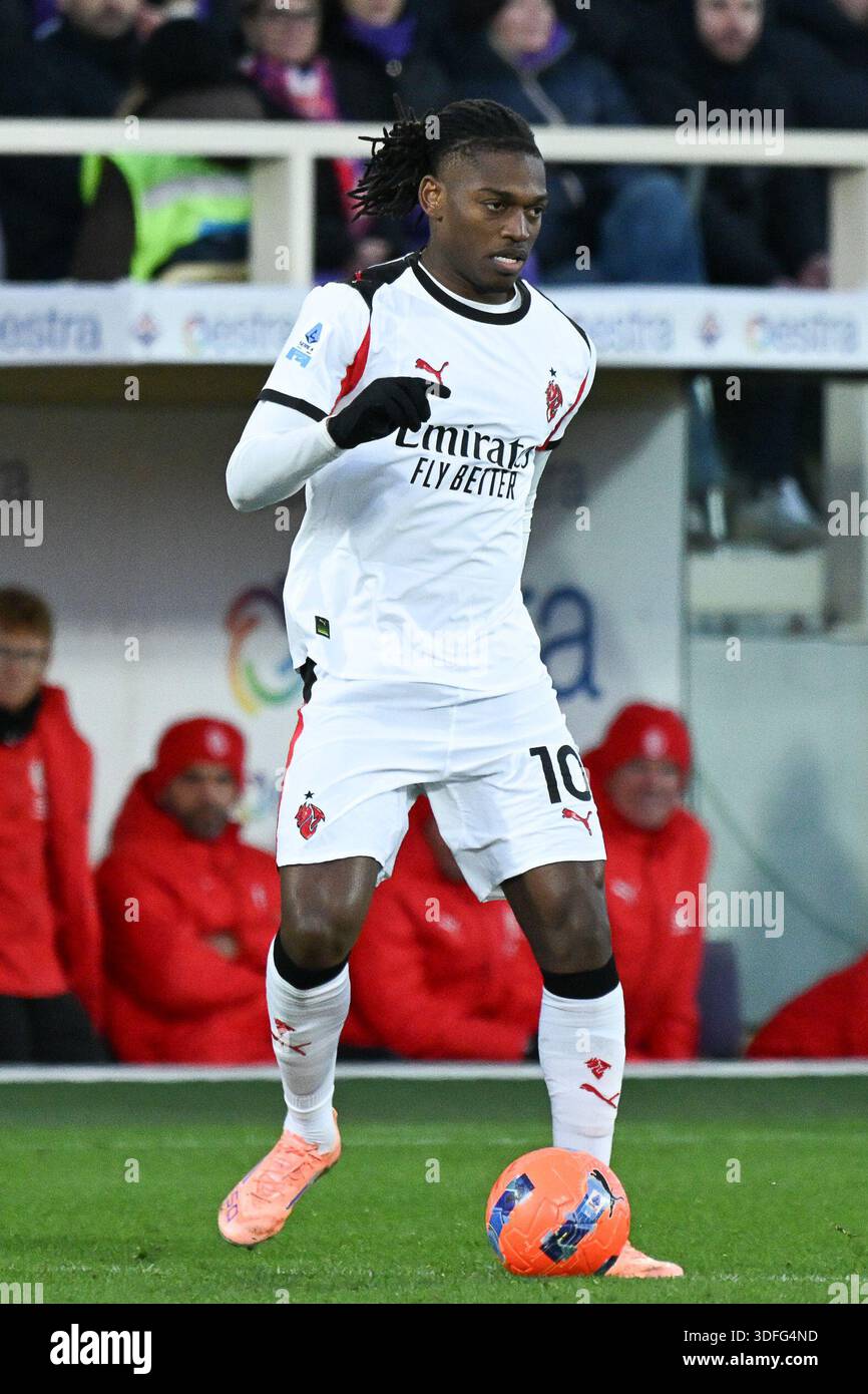Artemio Franchi Stadium, Florence, Italy - Rafael Leao of AC Milan ...