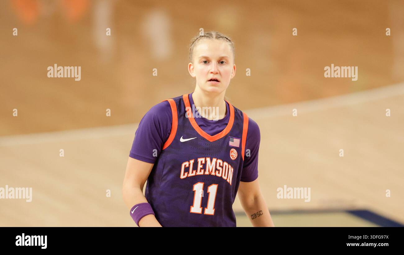 Clemson's Rusne Augustinaite (11) during the first half of an NCAA ...