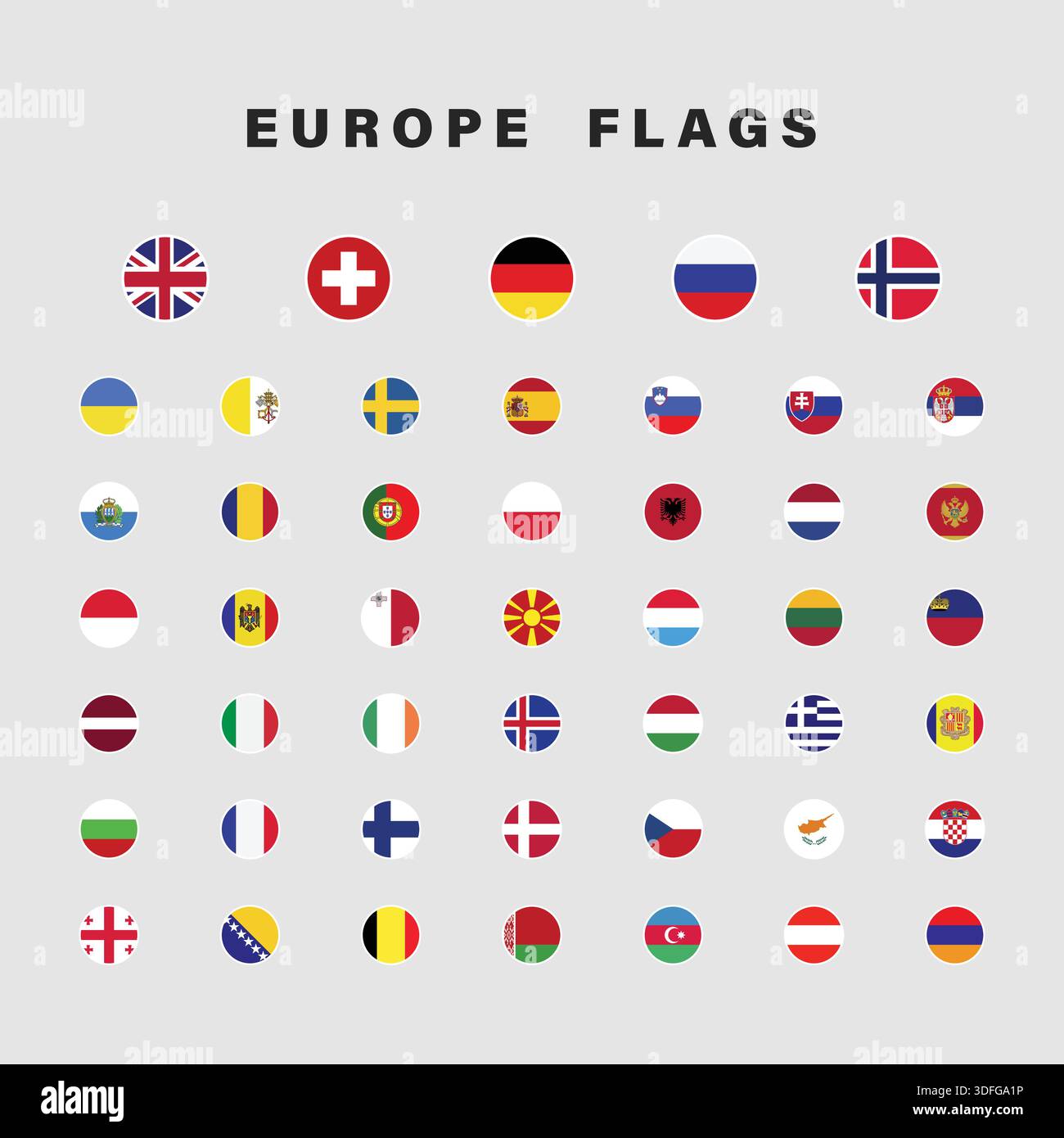 Set of Europe Flags with Rounded Shape Stock Vector Image & Art - Alamy