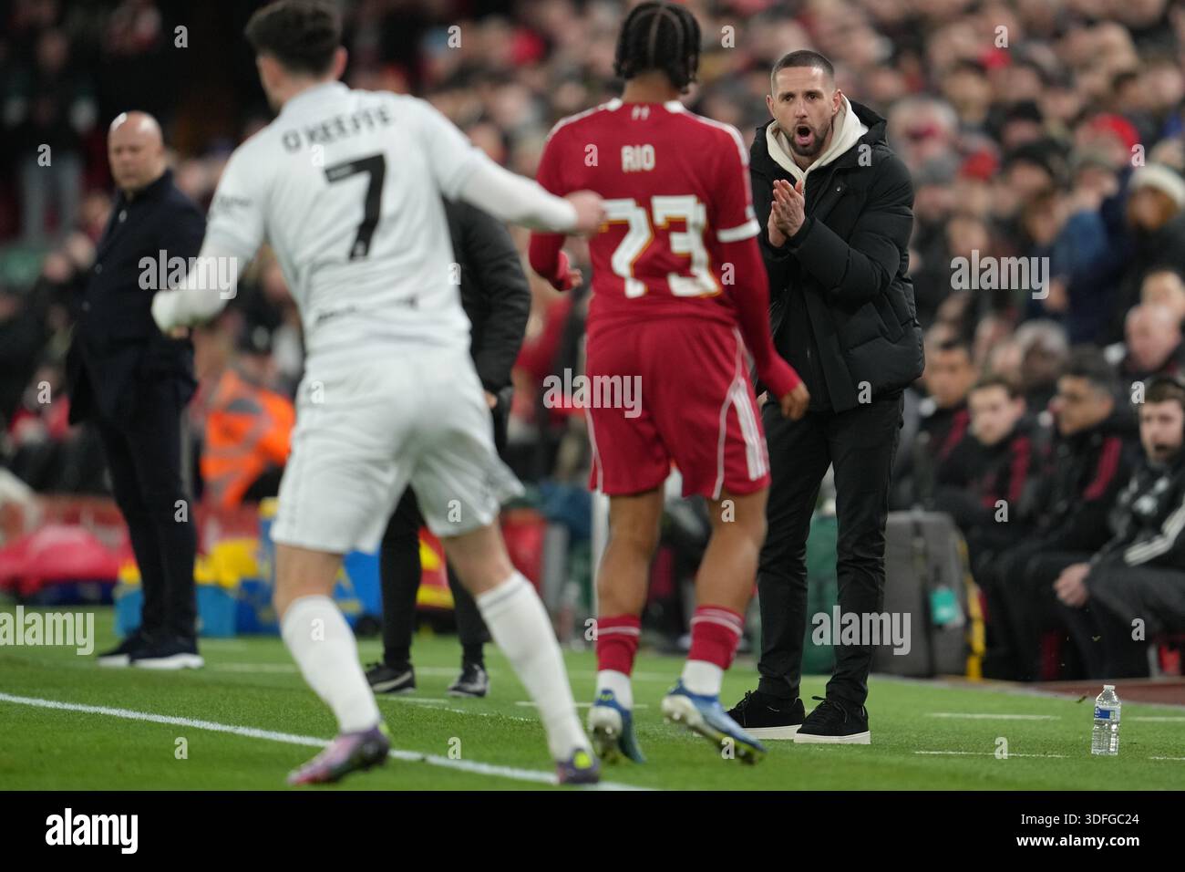 Barnley's coach Conor Hourihane reacts during the FA Cup third round ...