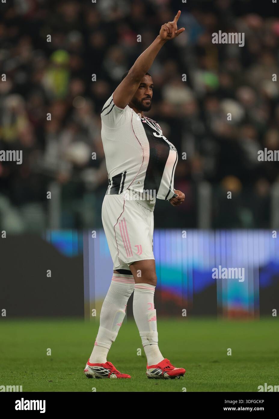 Turin, Italy, 12th January 2026. Gleison Bremer of Juventus celebrates ...