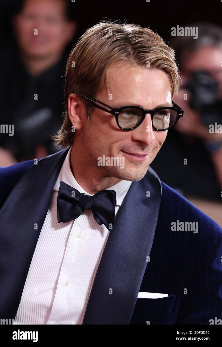 BEVERLY HILLS, CALIFORNIA - JANUARY 11: Glen Powell at the 83rd Annual ...