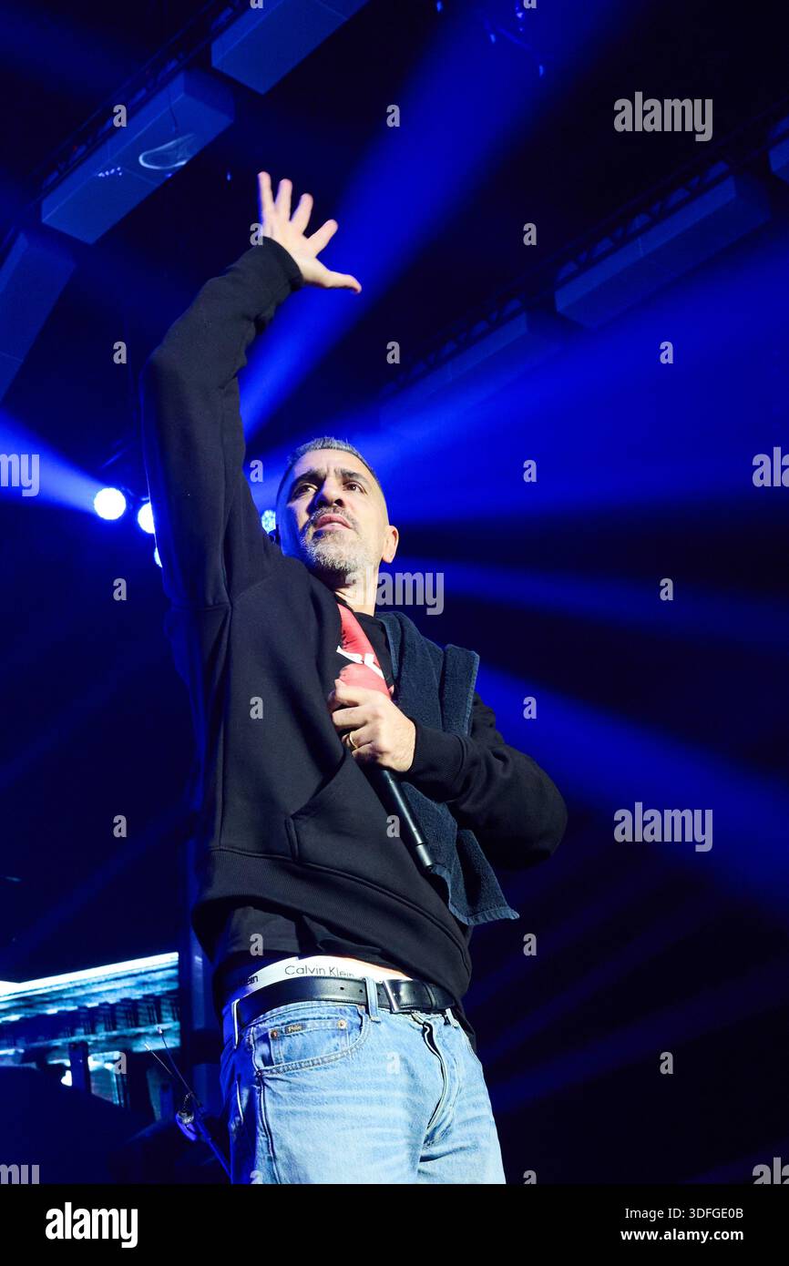 12 January 2026, Berlin: Rapper Bushido on stage at the start of the ...