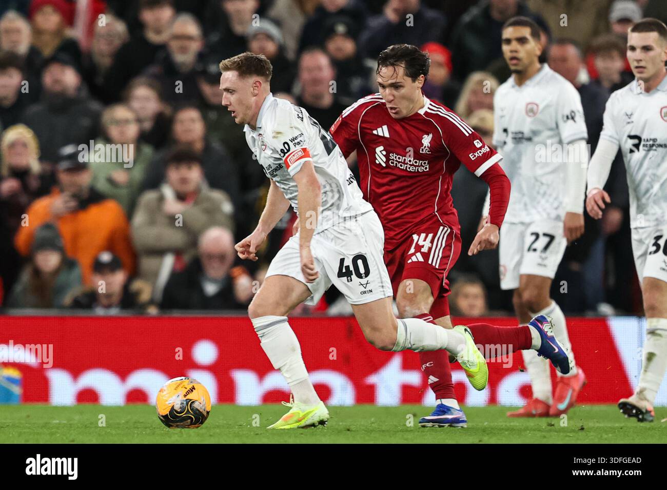Davis Keillor-Dunn of Barnsley breaks with the ball during the Emirates ...