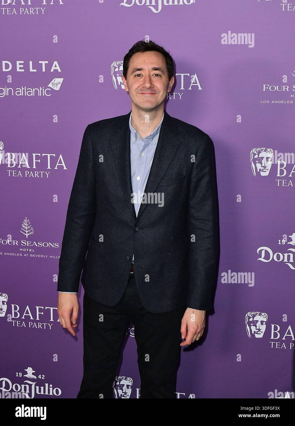 Will Tracy attends the 2026 BAFTA Tea Party at Four Seasons Hotel Los ...