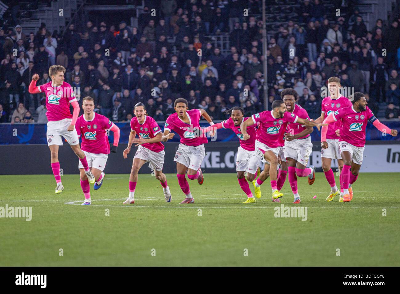 Celebrations of Toulouse FC during the French Cup, round of 32 football ...