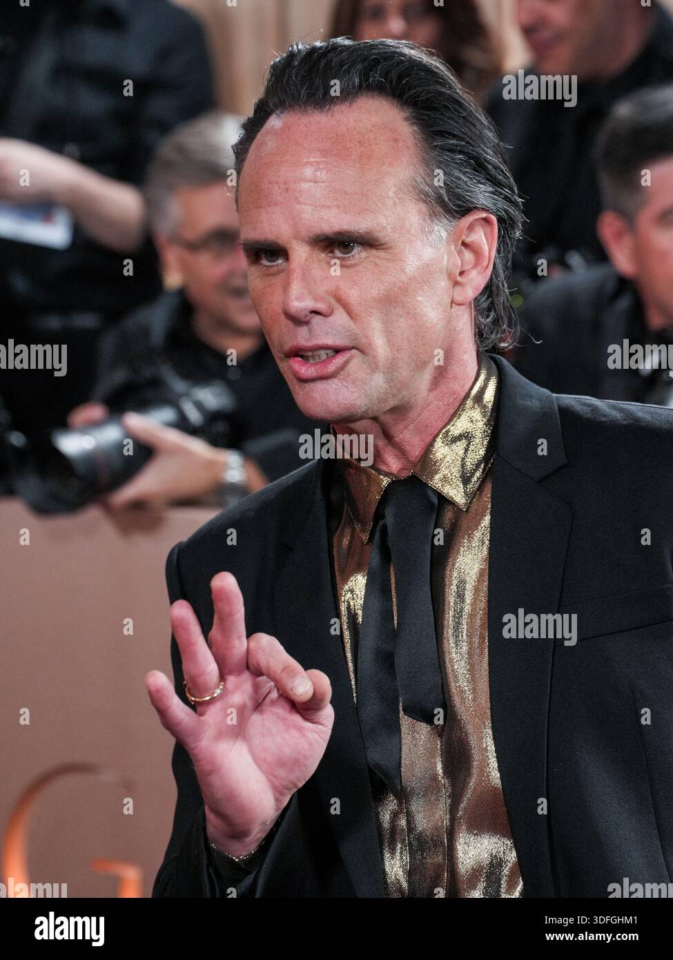 Walton Goggins walking on the red carpet at The 83rd Annual Golden ...