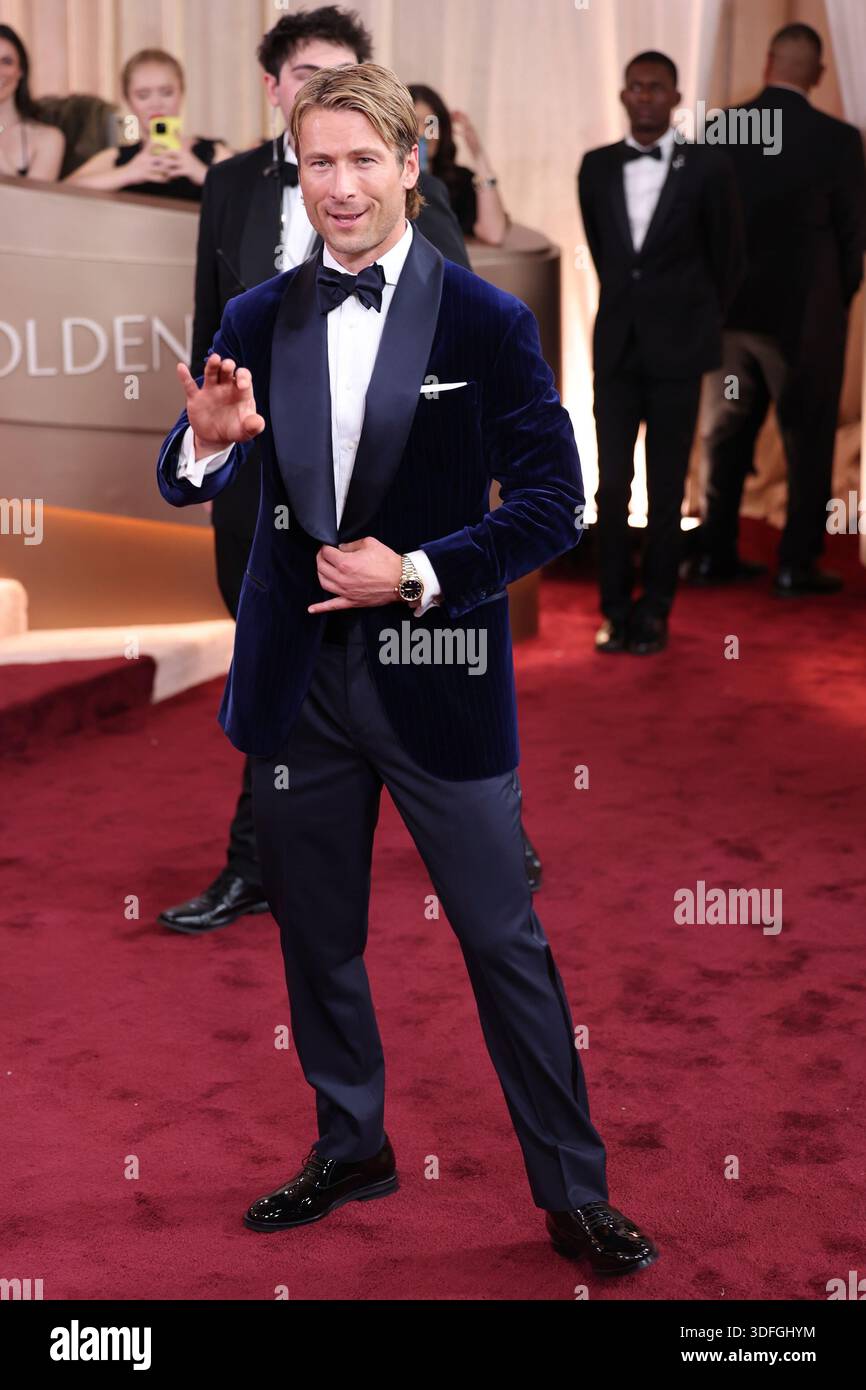 BEVERLY HILLS, CALIFORNIA - JANUARY 11: Glen Powell at the 83rd Annual ...