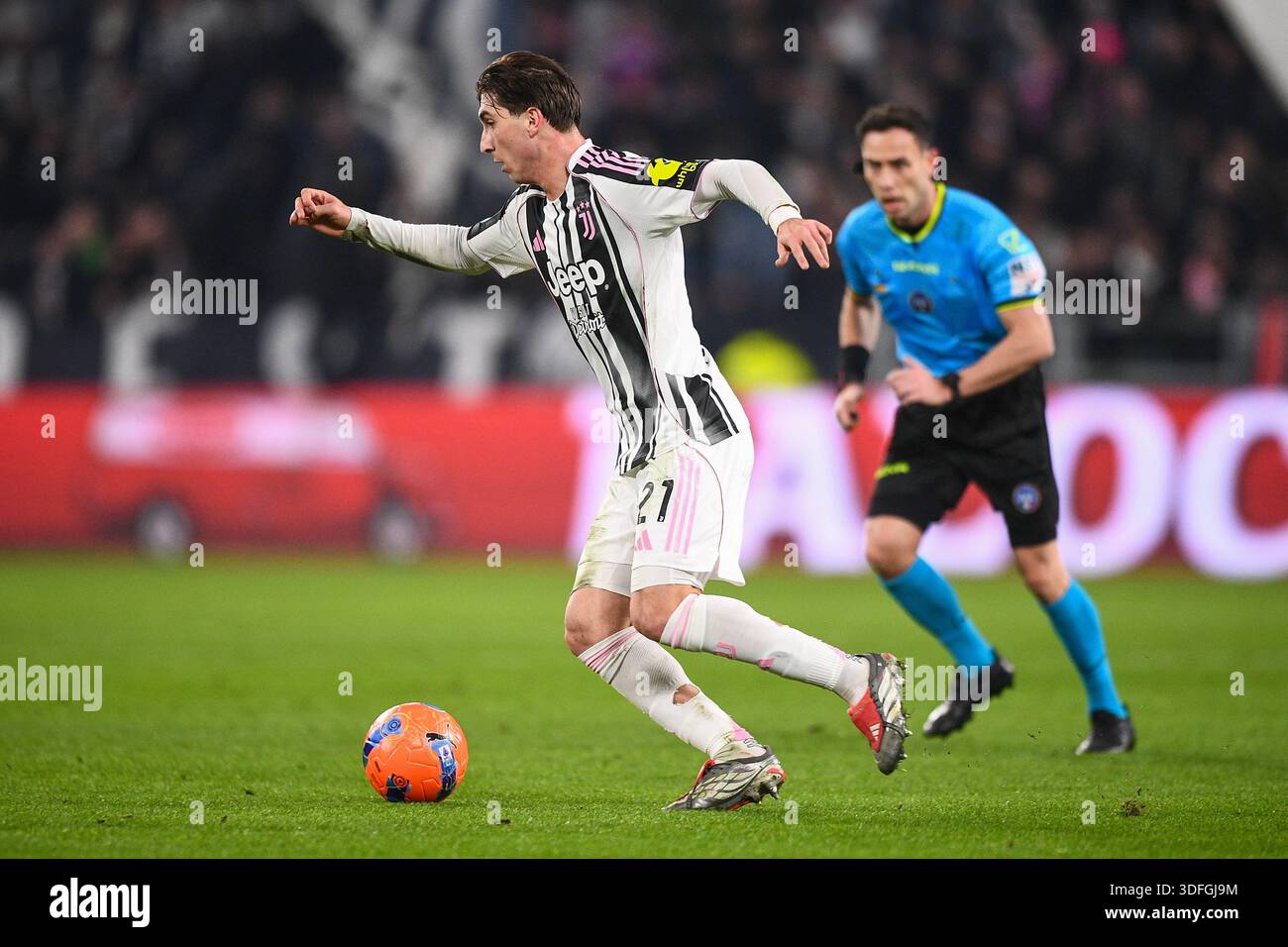 TURIN, ITALY - JANUARY 12: Fabio Miretti of Juventus FC during the ...