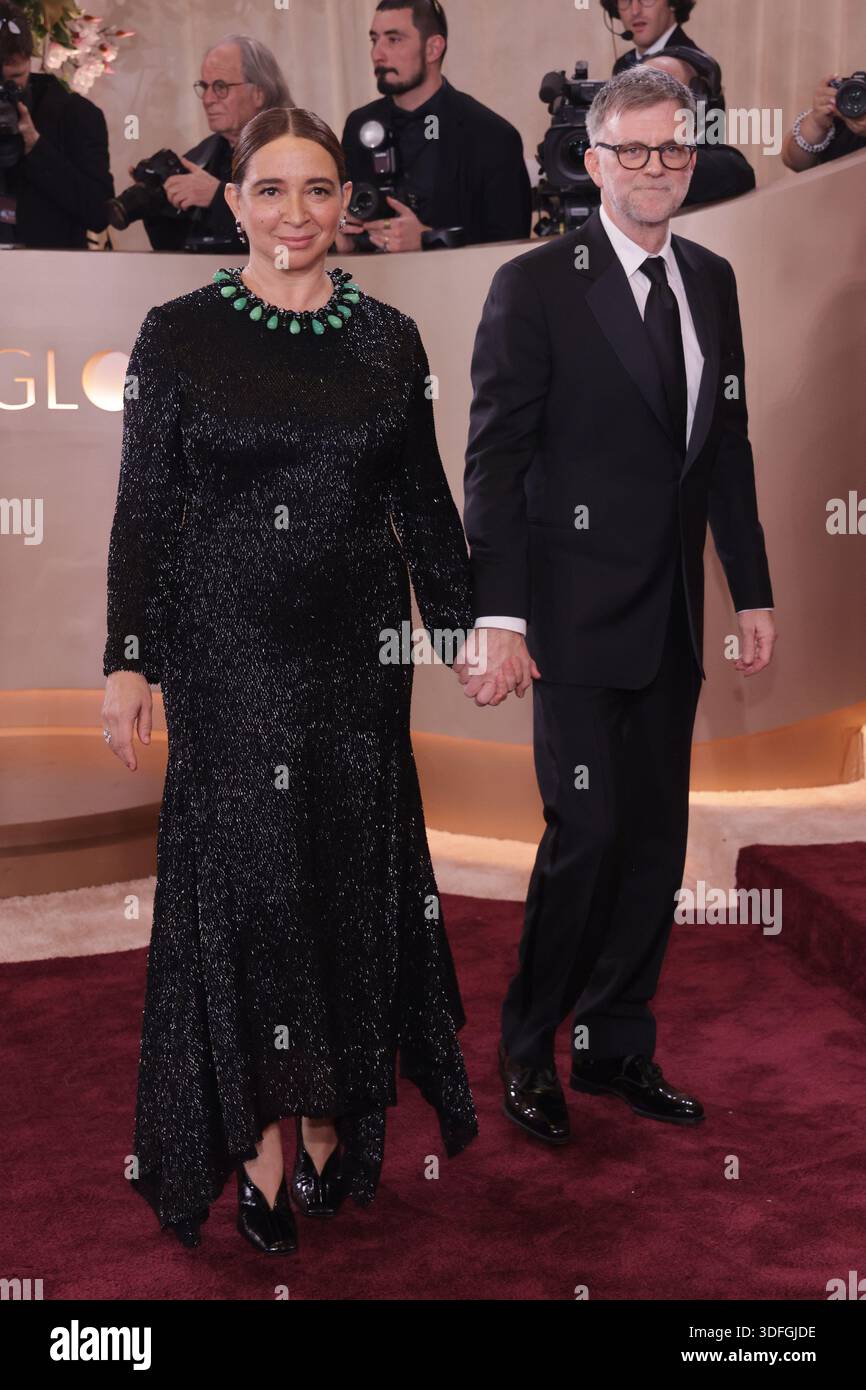 Maya Rudolph and Paul Thomas Anderson attend the 83rd annual Golden ...
