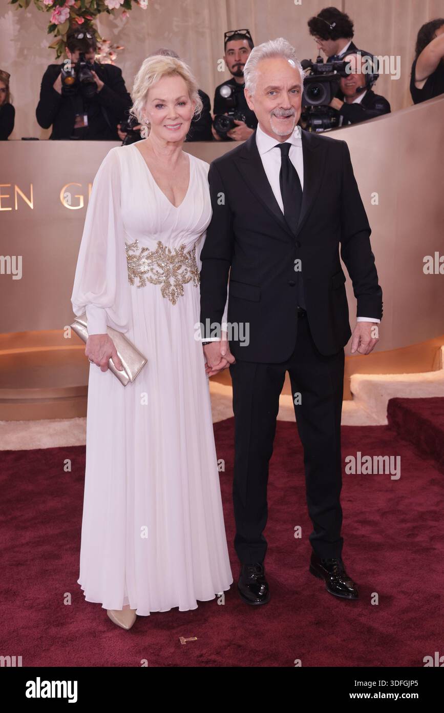 Jean Smart and Joe Pacheco attend the 83rd annual Golden Globe Awards ...