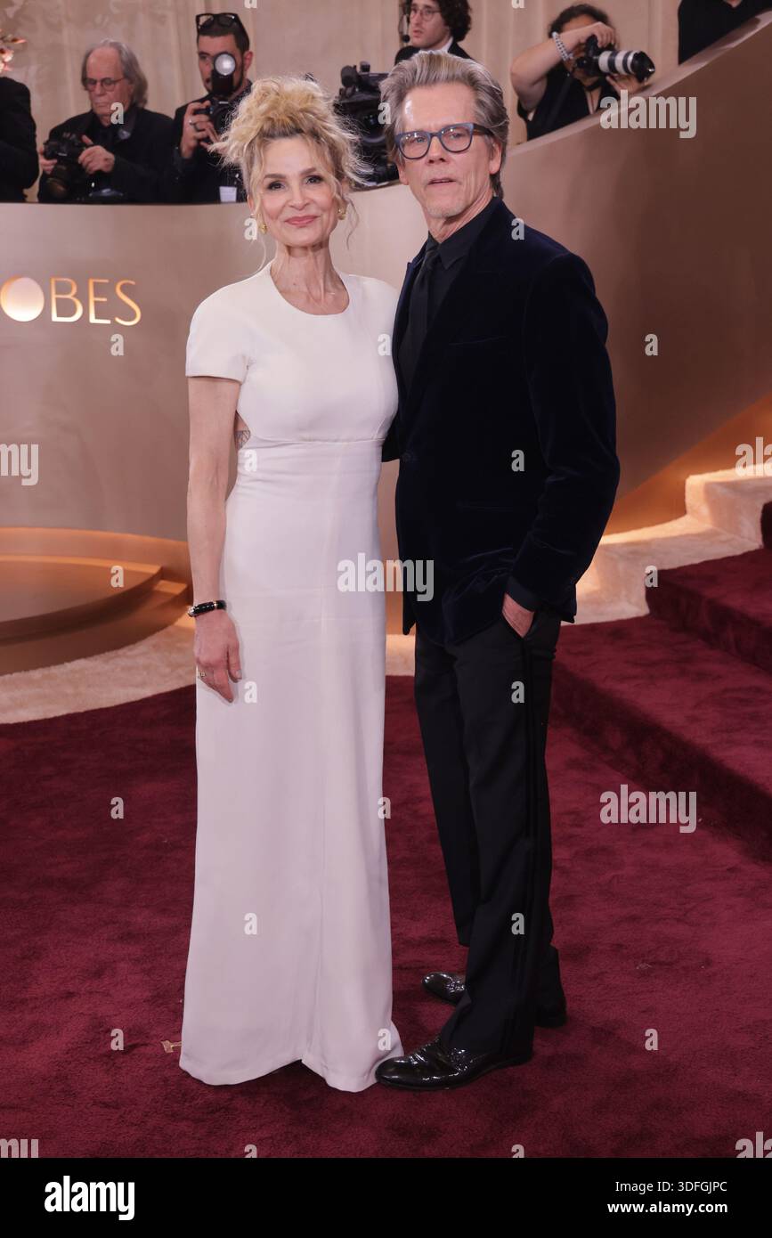 Kyra Sedgwick and Kevin Bacon attend the 83rd annual Golden Globe ...
