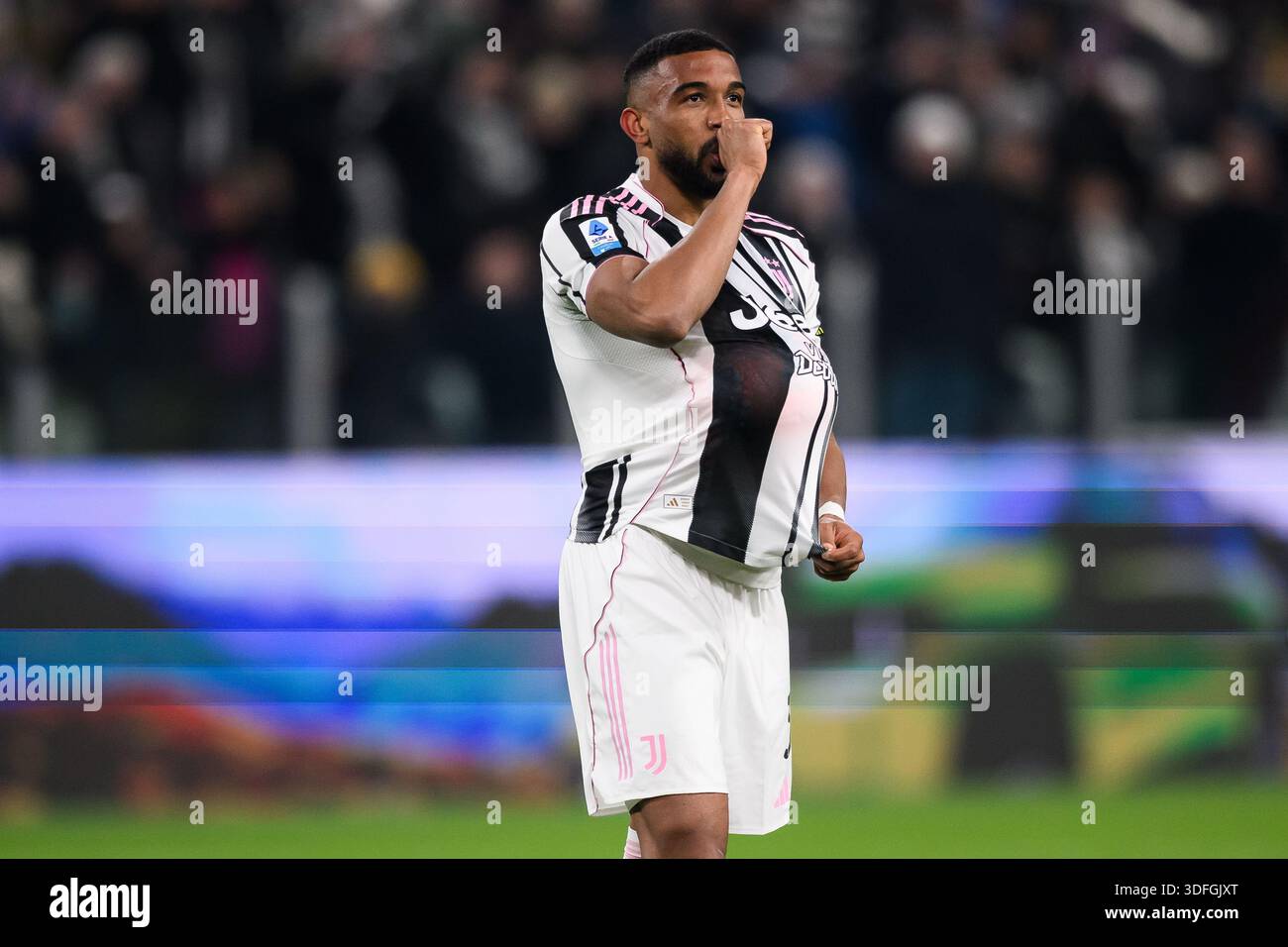 Gleison Bremer of Juventus FC celebrates after scoring the opening goal ...