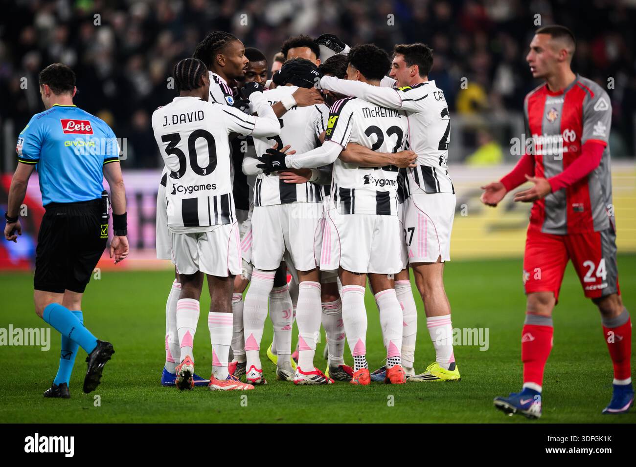 Gleison Bremer of Juventus FC celebrates with teammates after scoring ...