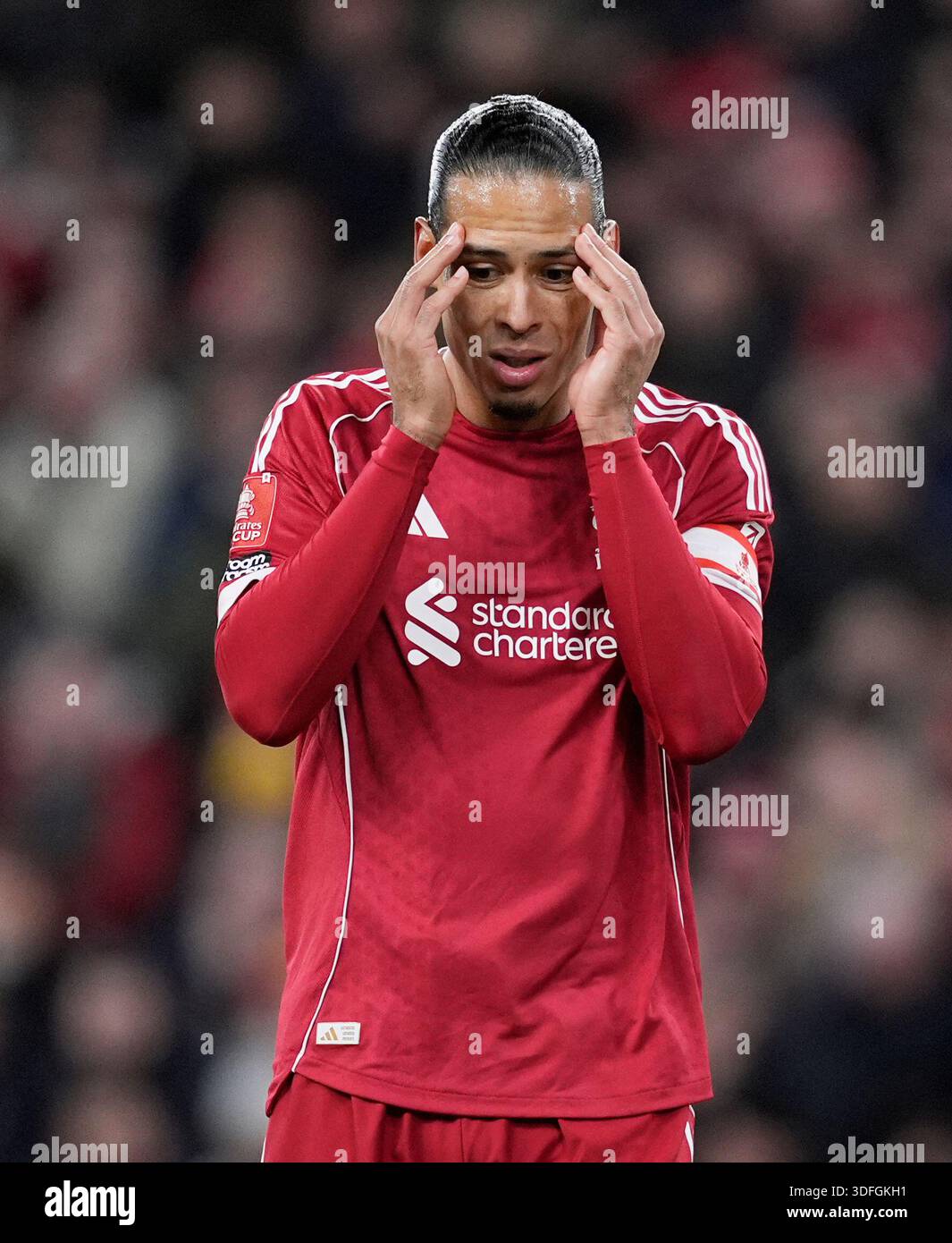 Liverpool's Virgil van Dijk during the Emirates FA Cup third round ...