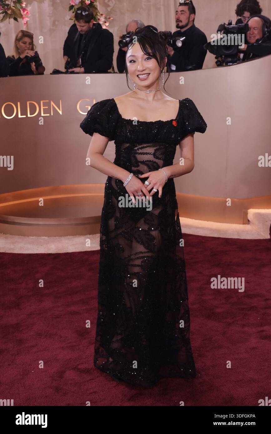 Poppy Liu attends the 83rd annual Golden Globe Awards at The Beverly ...