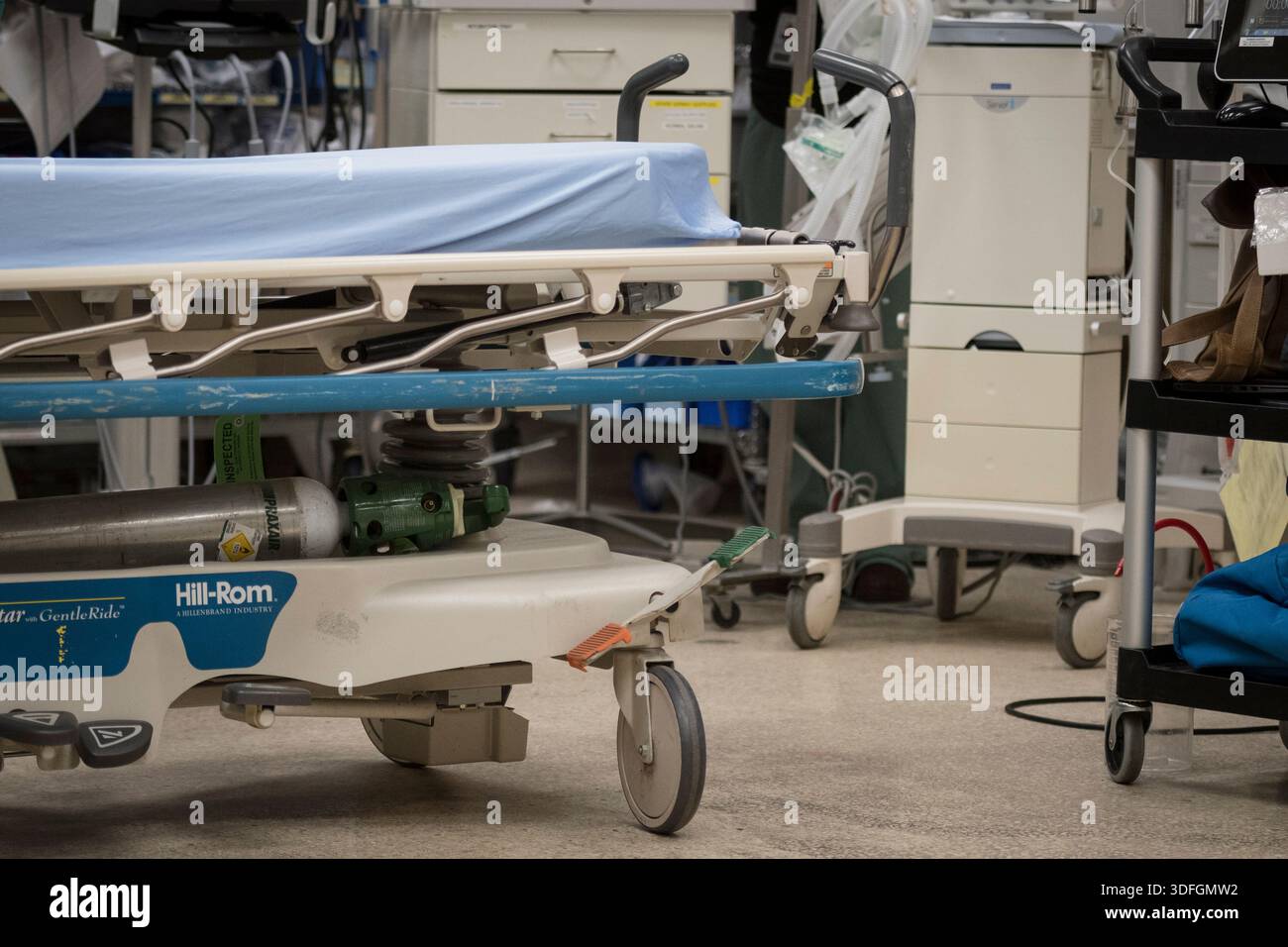 The trauma bay is photographed during simulation training at St ...