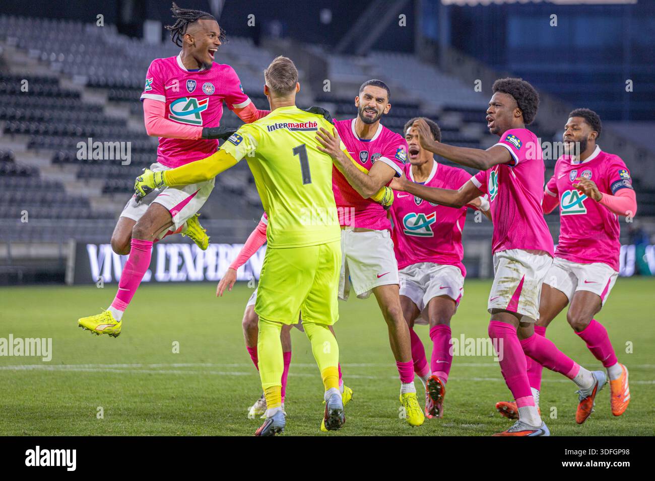 Celebrations of Toulouse FC during the French Cup, round of 32 football ...
